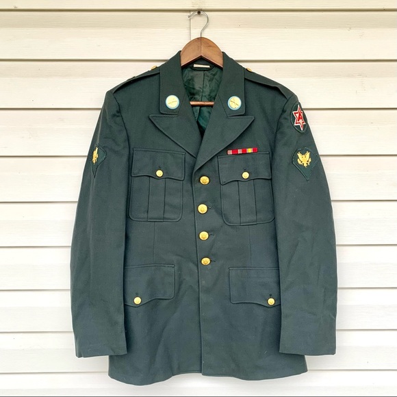American Vintage | Jackets & Coats | Vintage Us Army Class A Coat Wool ...